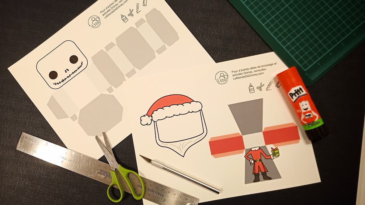 Activité Disney papercraft : Créez Santa Jack Skellington en papier ...